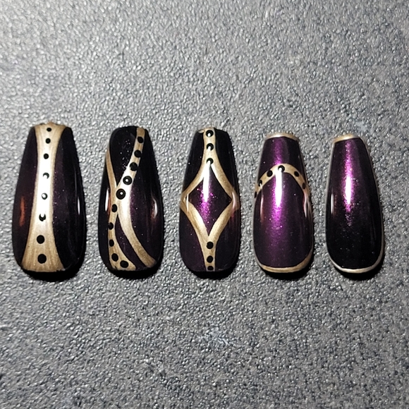ePressed | Makeup | Custom Gel Press On Nails Fake Nails Handmade Pc ...